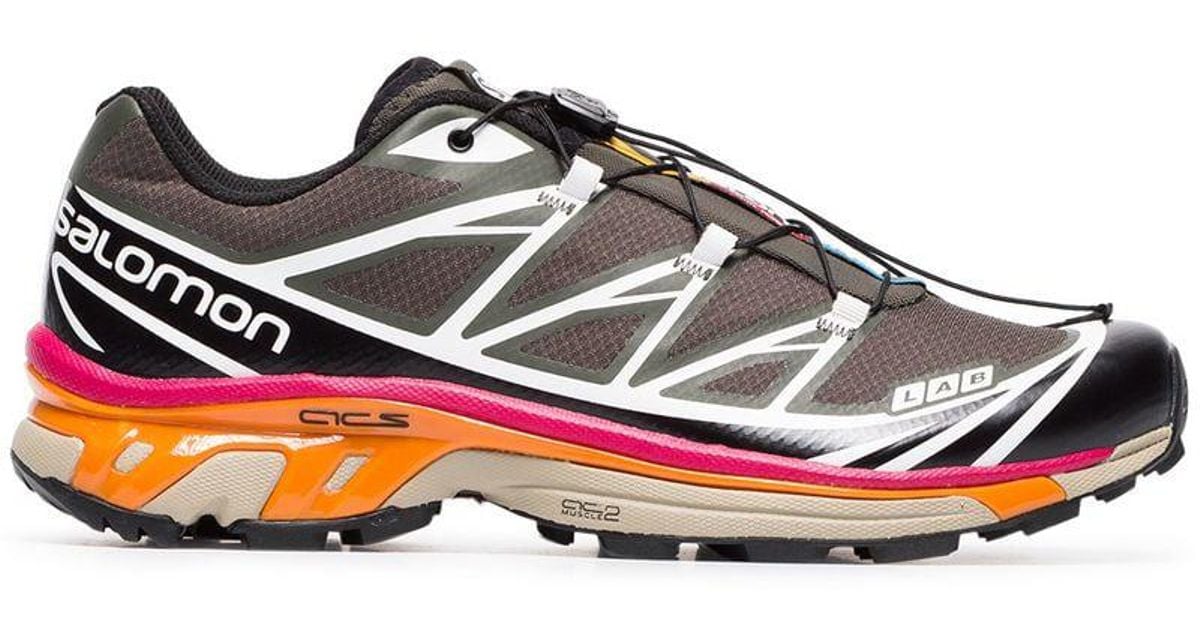Salomon Lab Grey, Pink And Orange Xt-6 Adv Sneakers in Black for Men ...