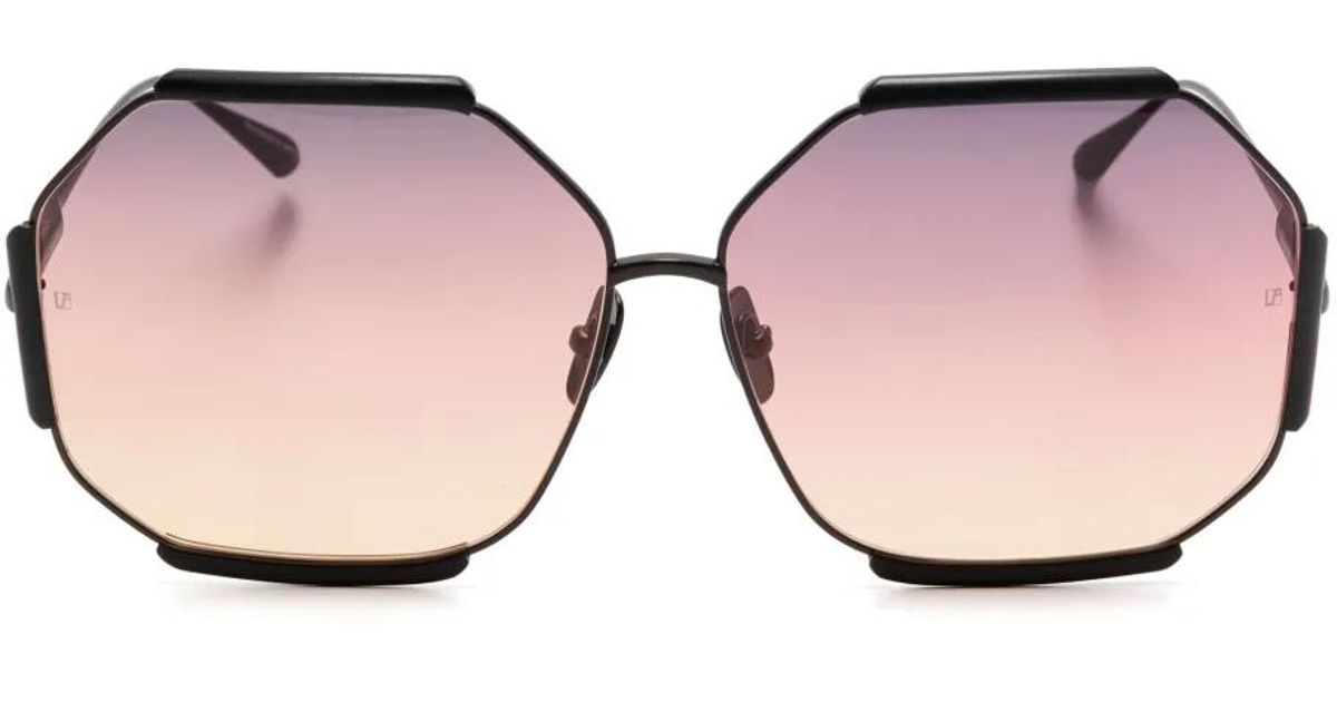 Linda Farrow Margot Sunglasses in Pink | Lyst UK