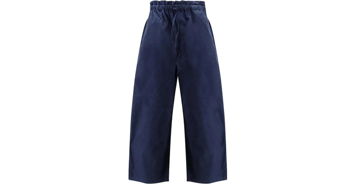 Polo Ralph Lauren Drawstring-Waist Palazzo Pants in Blue | Lyst UK