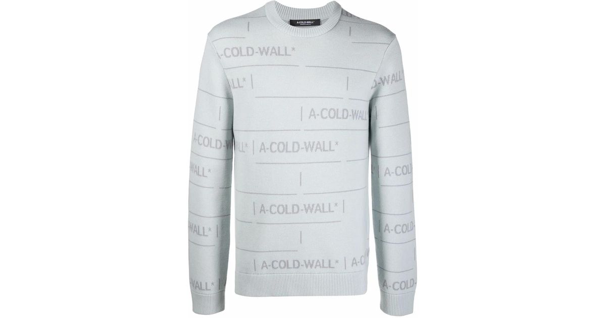 A_COLD_WALL* Chain Jacquard Knit Jumper in Blue for Men | Lyst