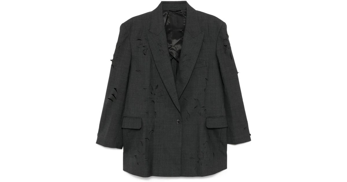 JNBY Laser-Cut Blazer in Black | Lyst UK