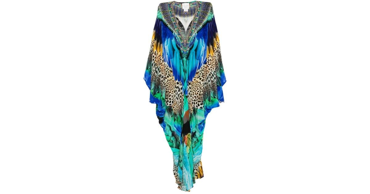 CAMILLA Graphic-Print T-Shape Dress in Blue | Lyst UK