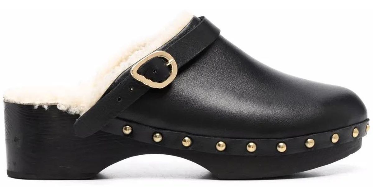 Ancient Greek Sandals Closed Leather Clogs in Black | Lyst UK