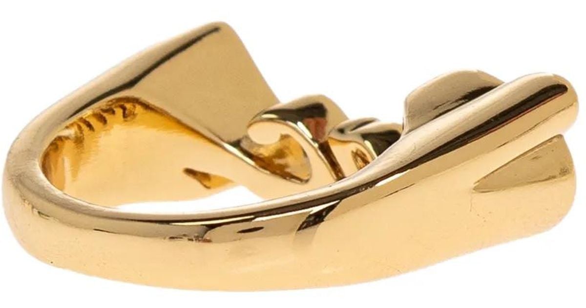 COACH Logo Ring in Metallic | Lyst Canada