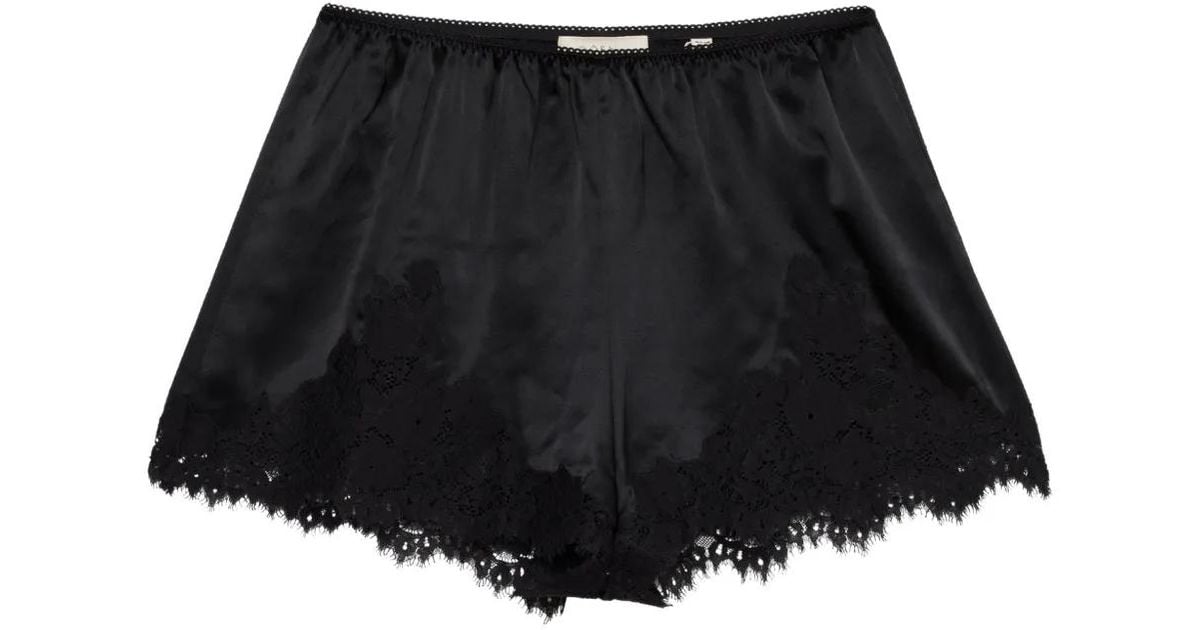 Doen Iona Lace Shorts in Black | Lyst UK