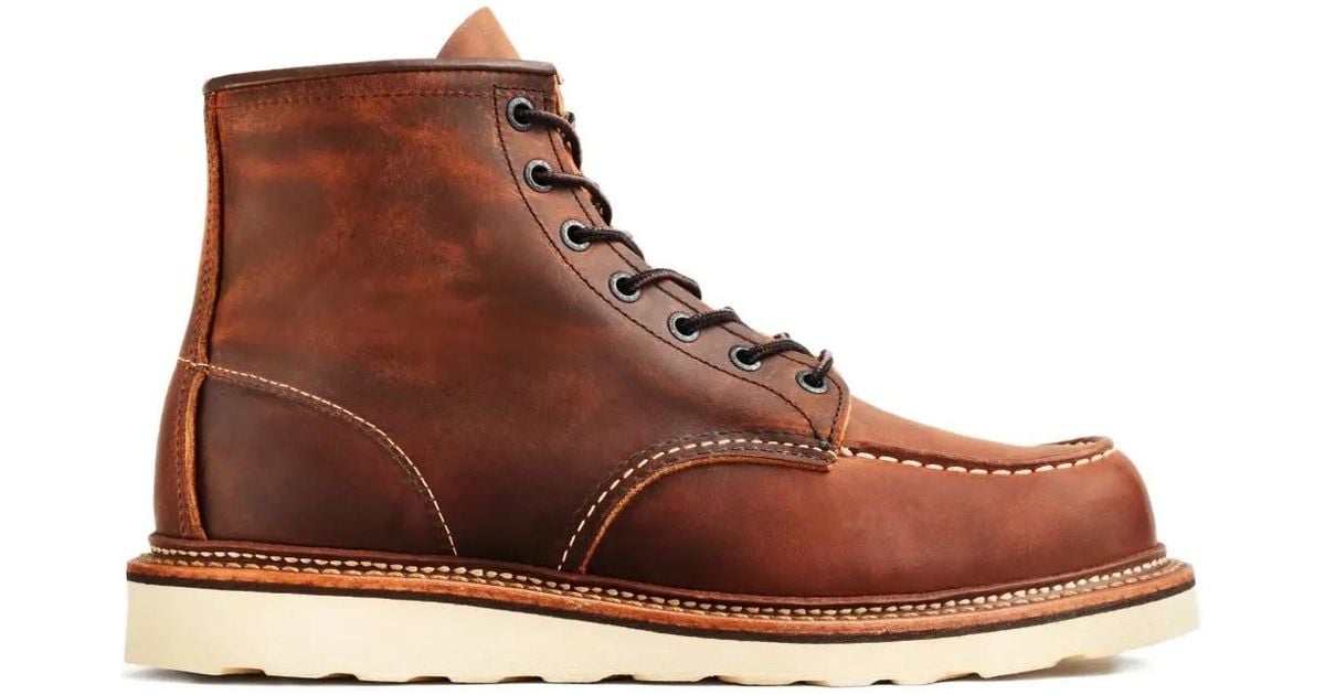 Red Wing Classic Moc Lace-Up Boots in Brown for Men | Lyst
