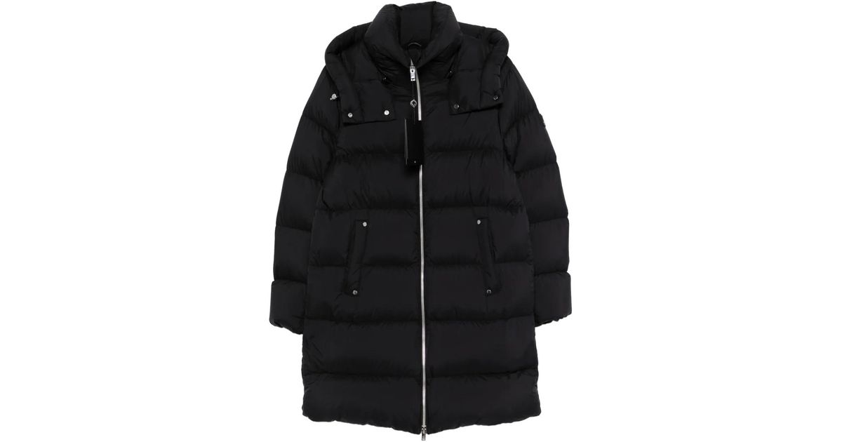 Moose Knuckles Belle Dune Long Puffer Coat in Black | Lyst UK