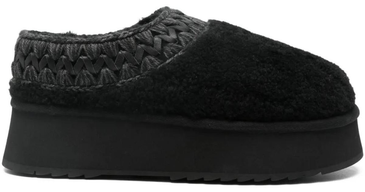 Mou Woven Clogs in Black | Lyst UK