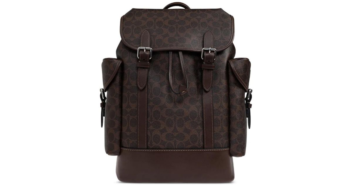 COACH Hitch Signature Backpack in Black for Men | Lyst