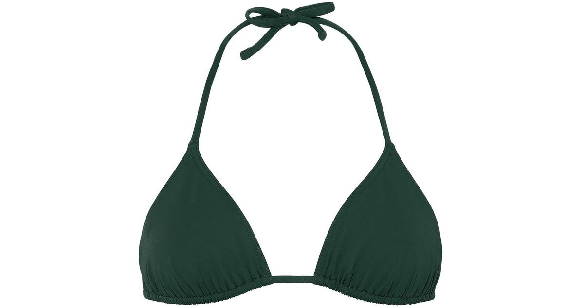 Eres Mouna Triangle Bikini Top in Green | Lyst