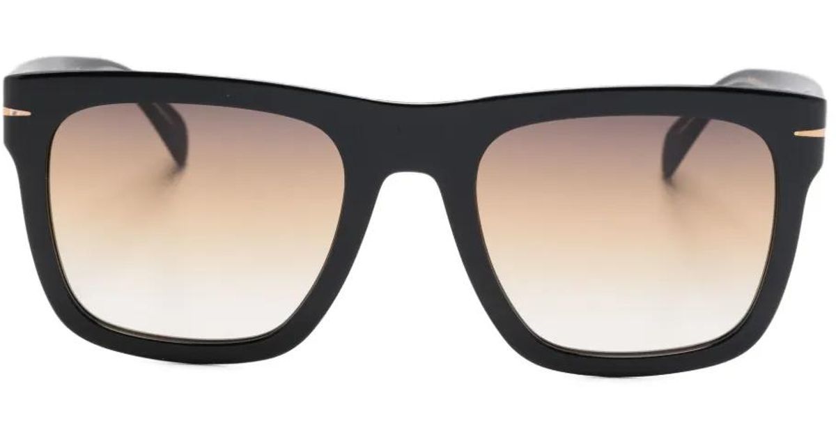 David Beckham Square-Frame Sunglasses in Black | Lyst UK