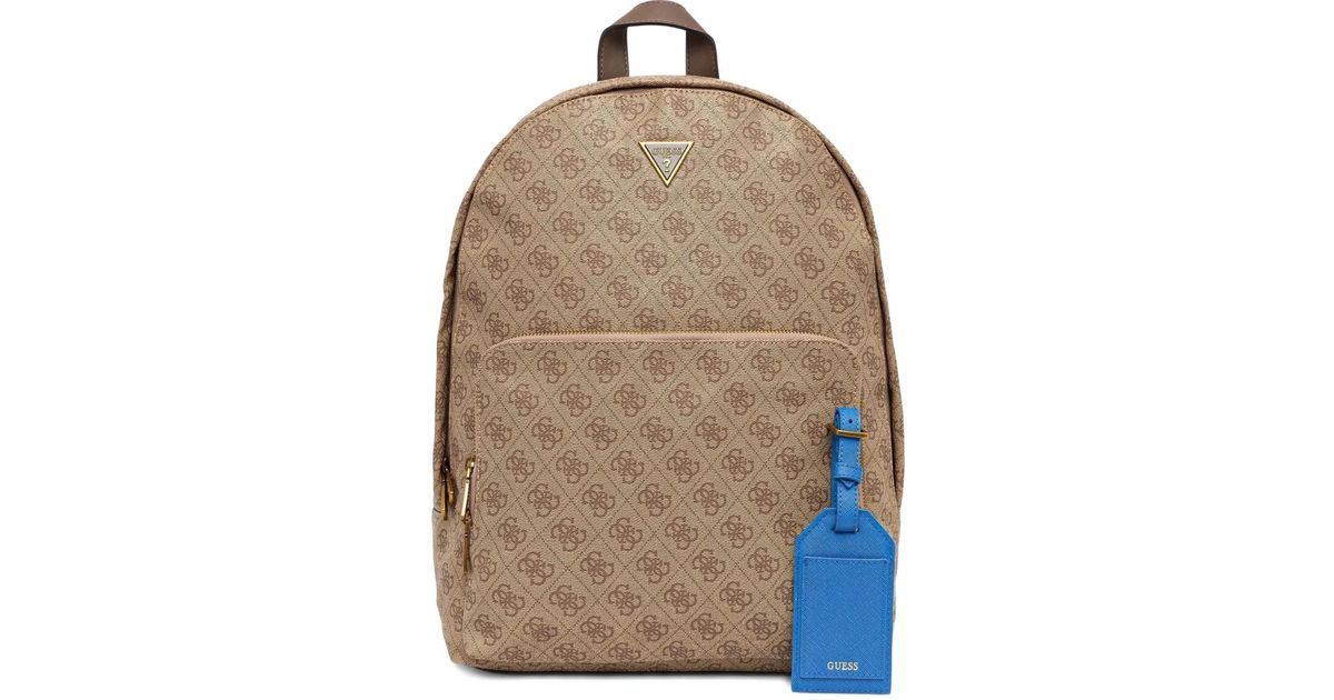 Guess Vezzola Monogrammed-Logo Backpack in Natural for Men | Lyst