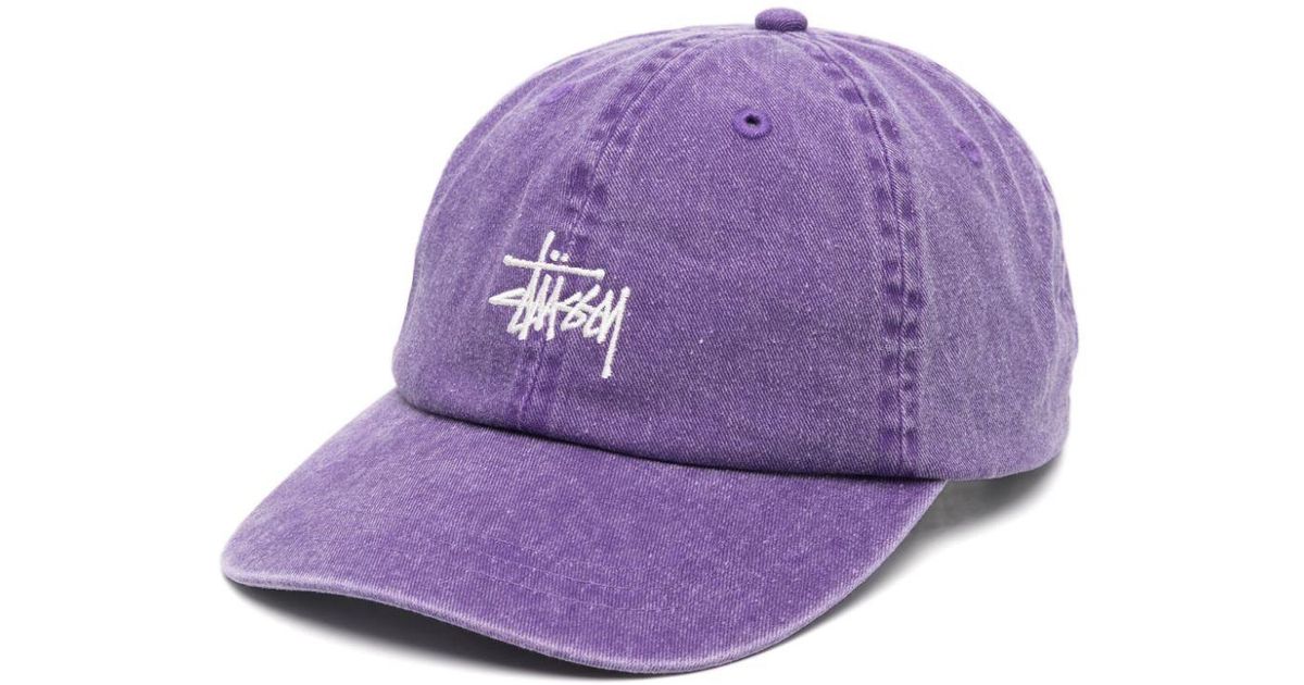 Stussy Low Pro Basic Baseball Cap in Purple for Men | Lyst