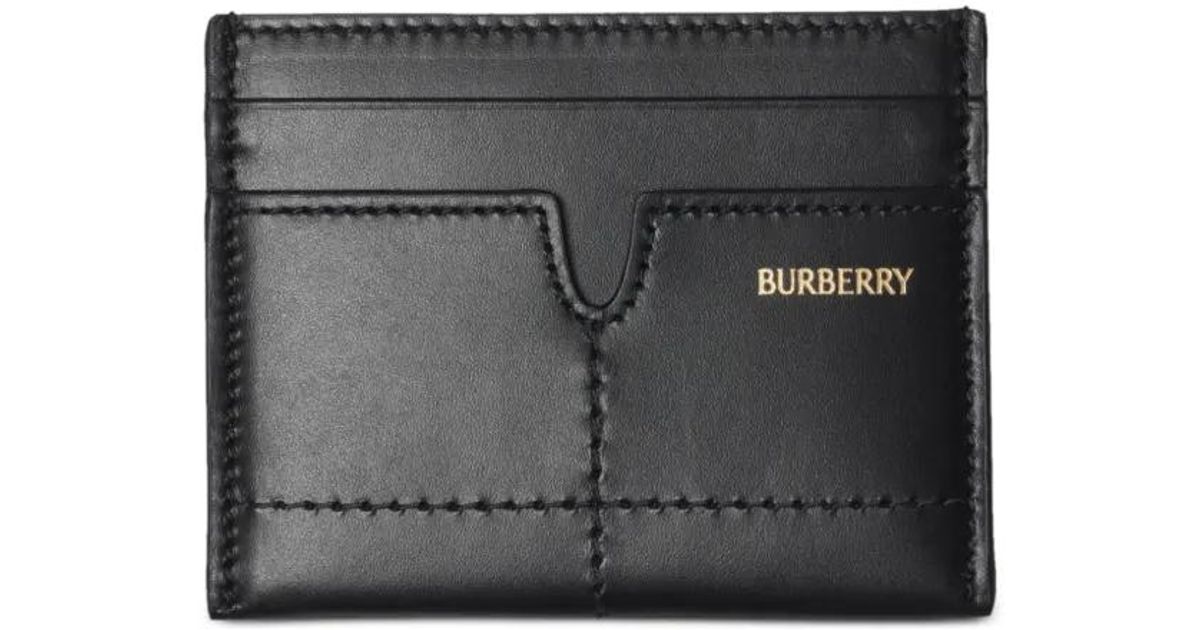 Burberry Snip Card Leather Case in Gray | Lyst