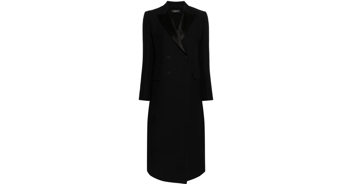 Fabiana Filippi Double-Breasted Coat in Black | Lyst