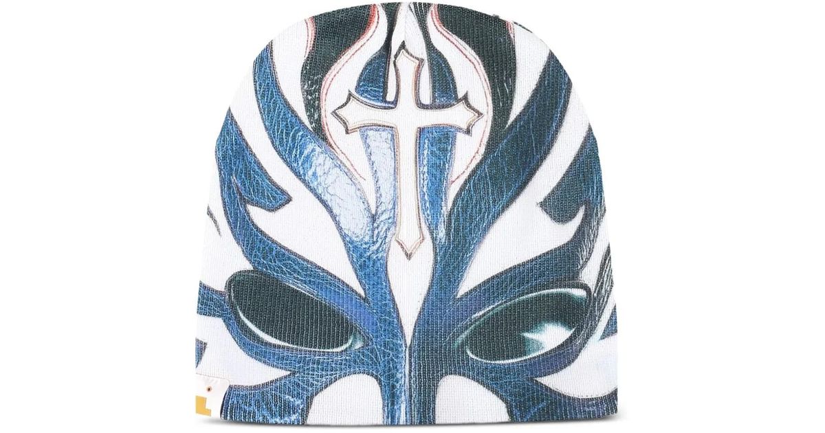 PDF Mask-Print Beanie in Blue for Men | Lyst UK