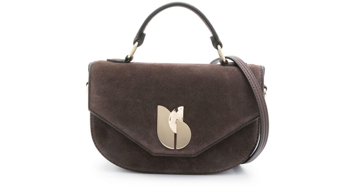 Ba&sh Suede Foldover Tote Bag in Brown | Lyst