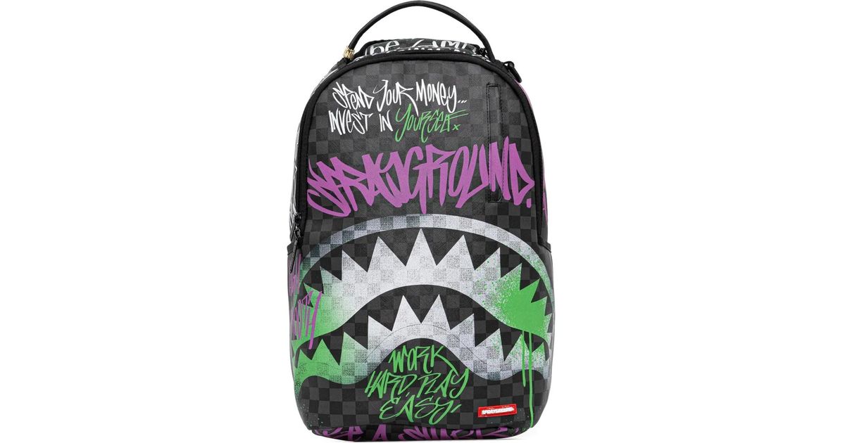 Sprayground Graffiti-Print Backpack in Gray | Lyst