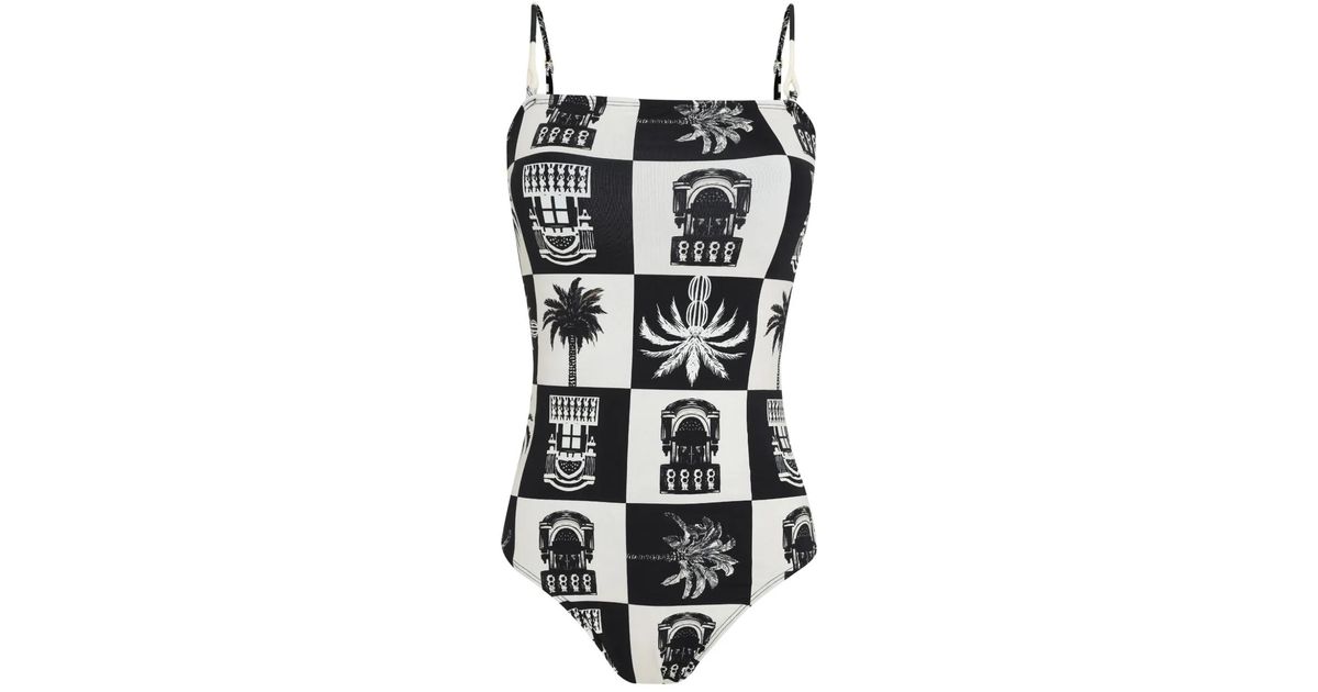 Brigitte Bardot Liz Swimsuit in Black | Lyst UK