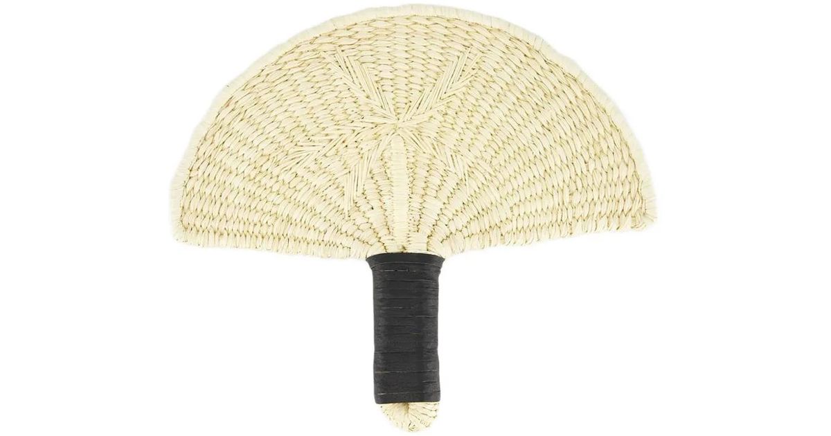 Sensi Studio Woven Straw Hand Fan in Natural | Lyst