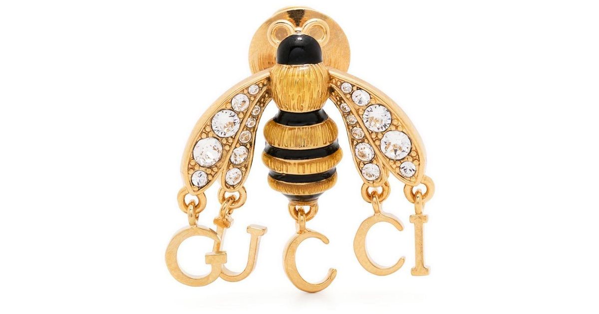 Gucci Bee motif brooch in Mettallic | Lyst DE