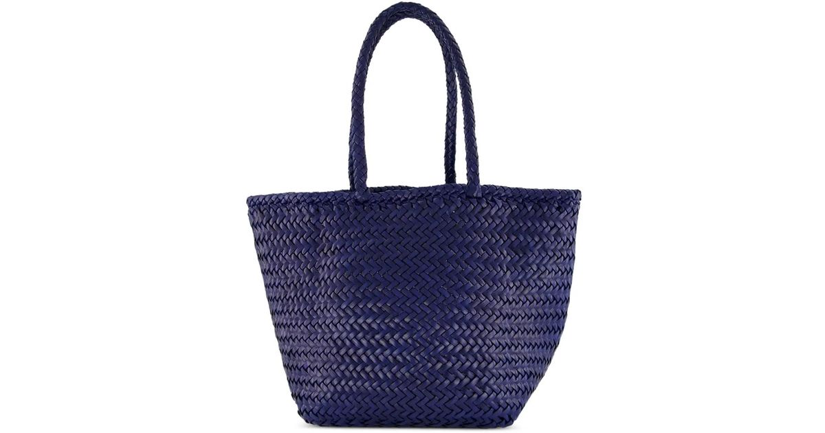 Dragon Diffusion Small Grace Leather Woven Tote Bag in Blue | Lyst