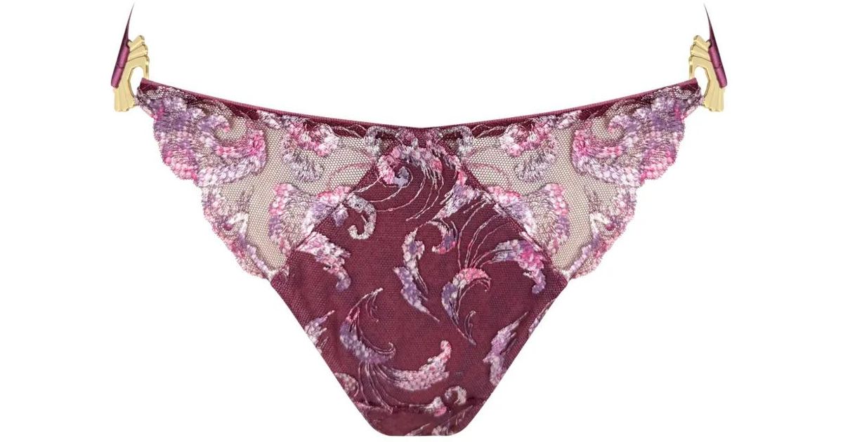 Bordelle Siren Open-Back Brief in Purple | Lyst UK