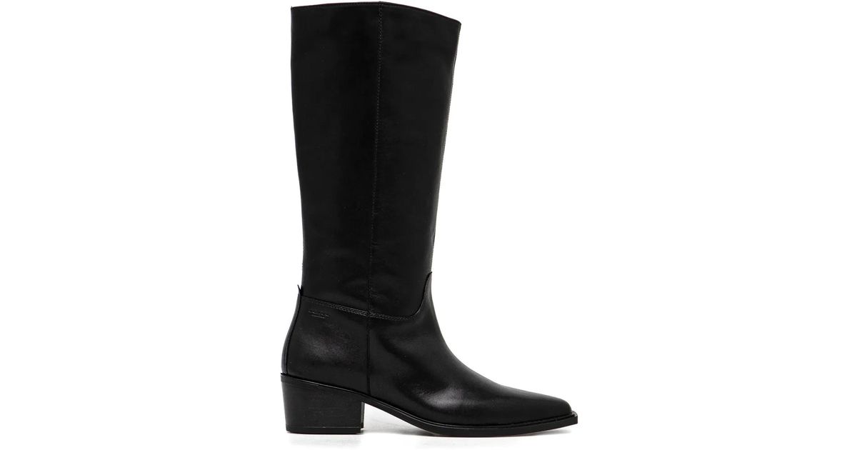 Vagabond Shoemakers 40Mm Kelsey Pointed-Toe Leather Boots in Black | Lyst