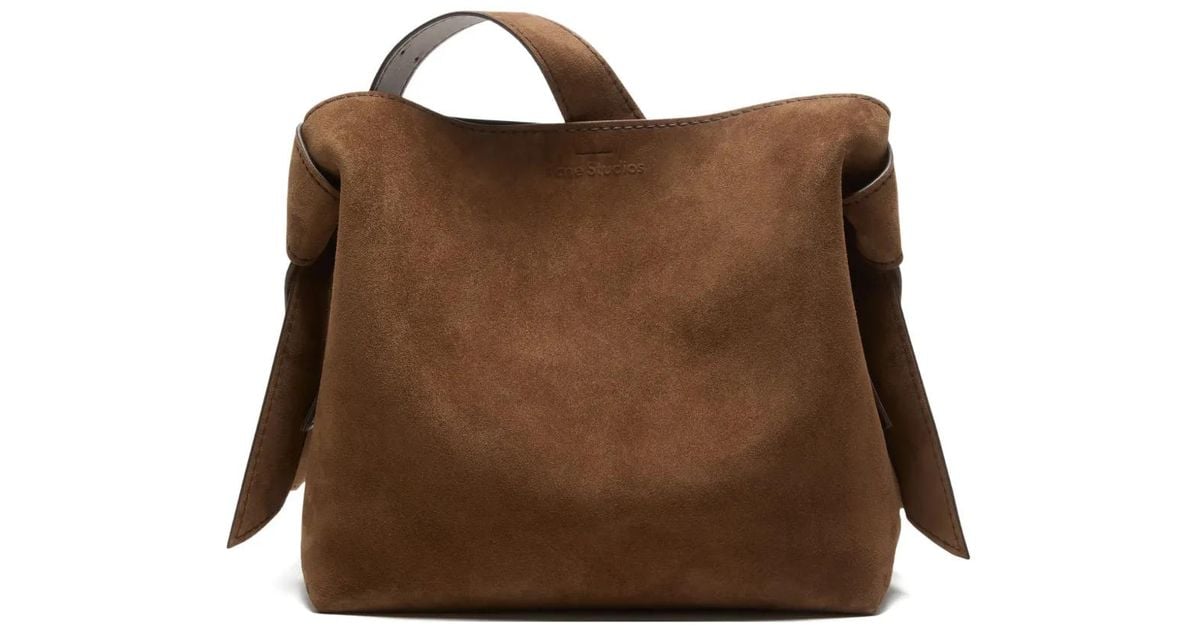 Acne Studios Musubi Knot-Detail Shoulder Bag in Brown | Lyst UK