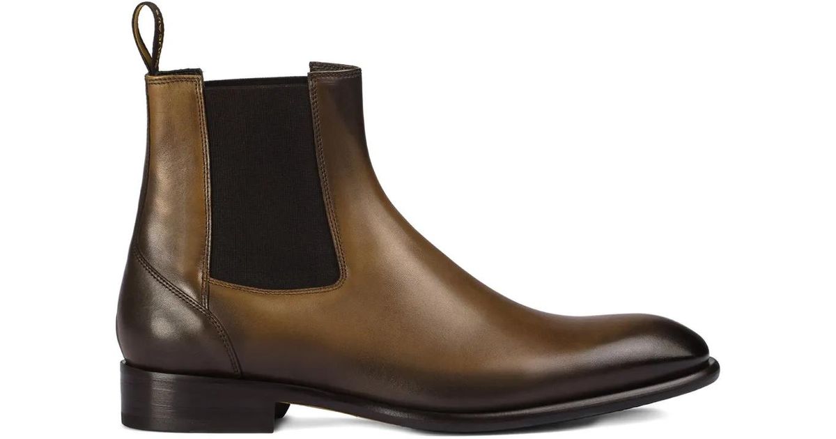 Doucal's Leather Elastic-Sided Chelsea Boots in Brown for Men | Lyst UK