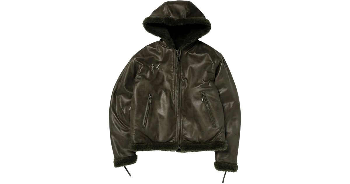 THUG CLUB Reversible Hooded Jacket in Green for Men | Lyst UK