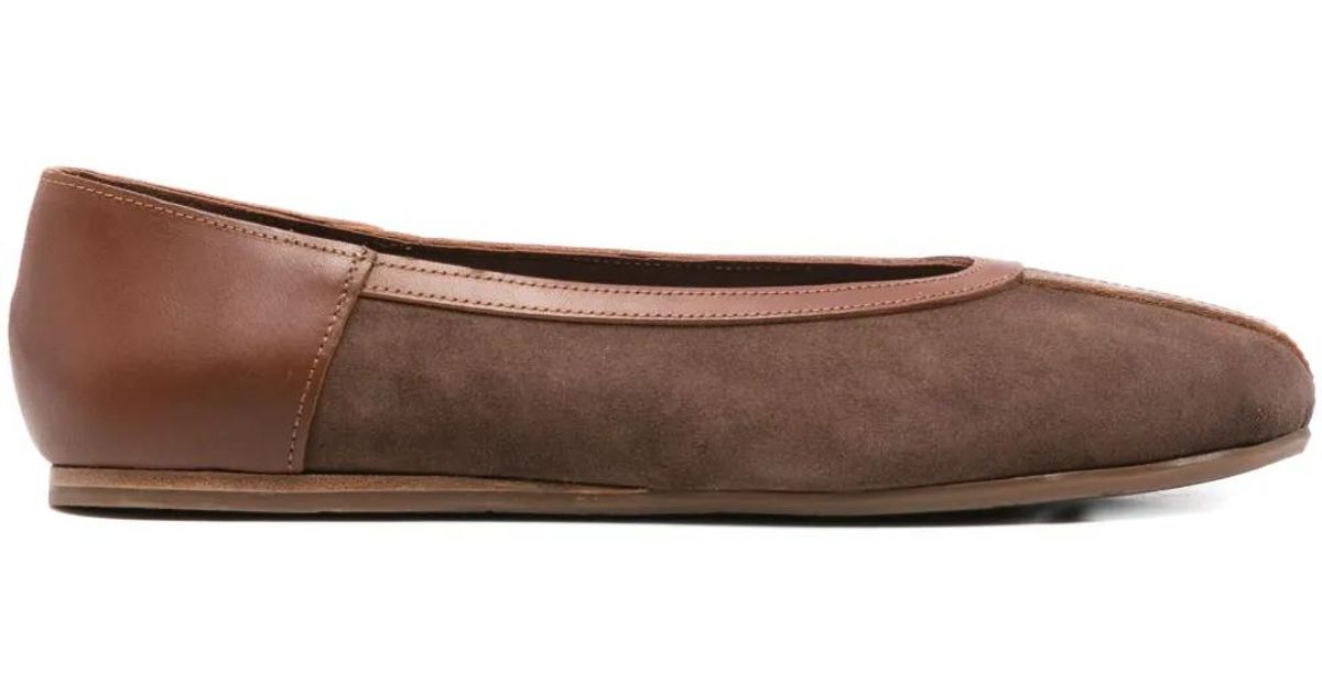 Ancient Greek Sandals Aeropi Panelled Ballet Flats in Brown | Lyst UK