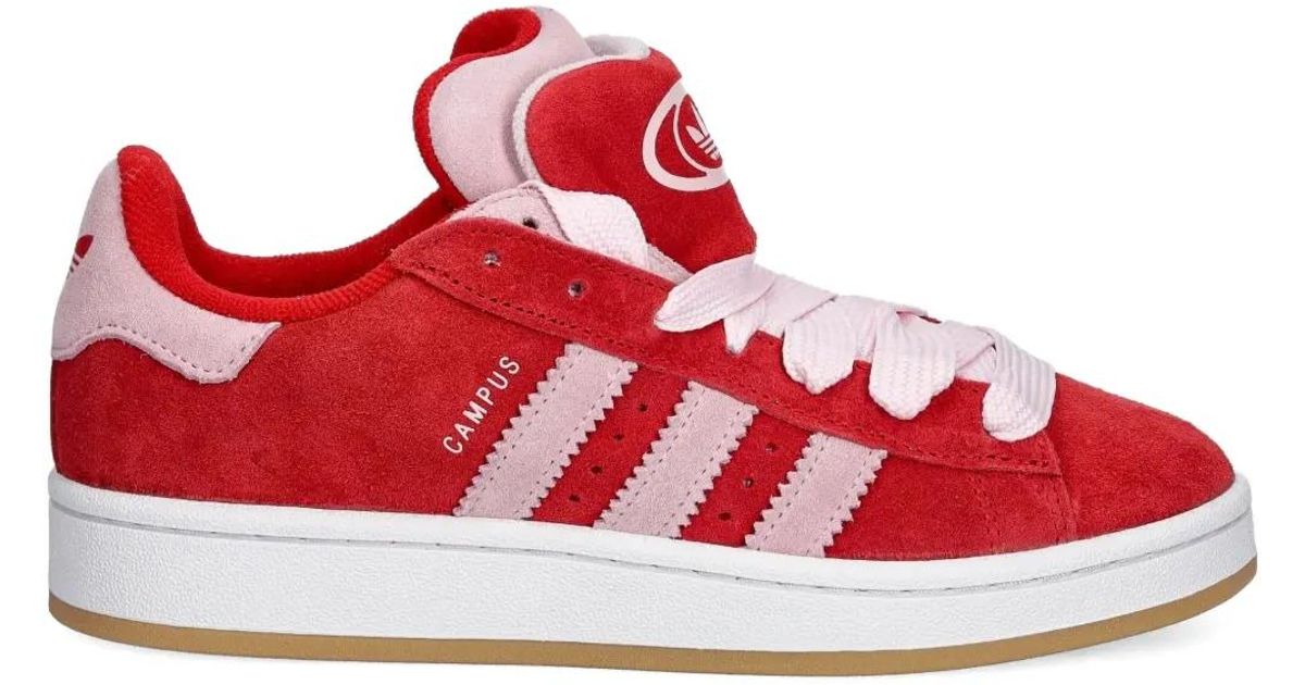 adidas Campus 00S Suede 3-Stripes Sneakers in Red | Lyst