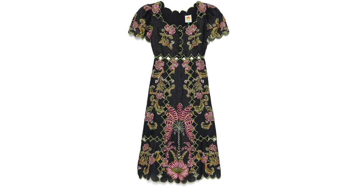 FARM Rio Ravenala Maxi Dress in Black | Lyst