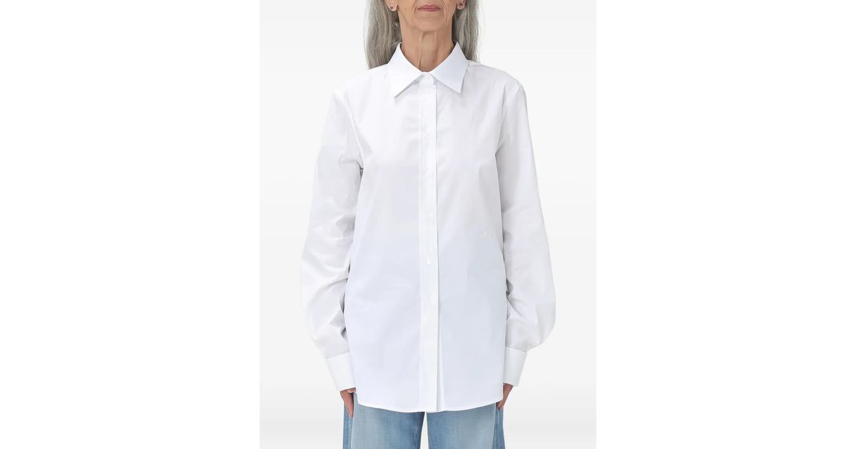 Jacob Cohen Logo-Embroidered Shirt in White | Lyst UK
