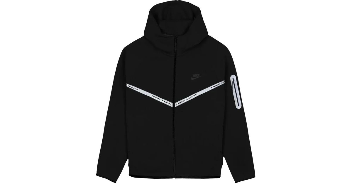 Nike Tech Fleece Windrunner Cotton Jacket in Black for Men | Lyst