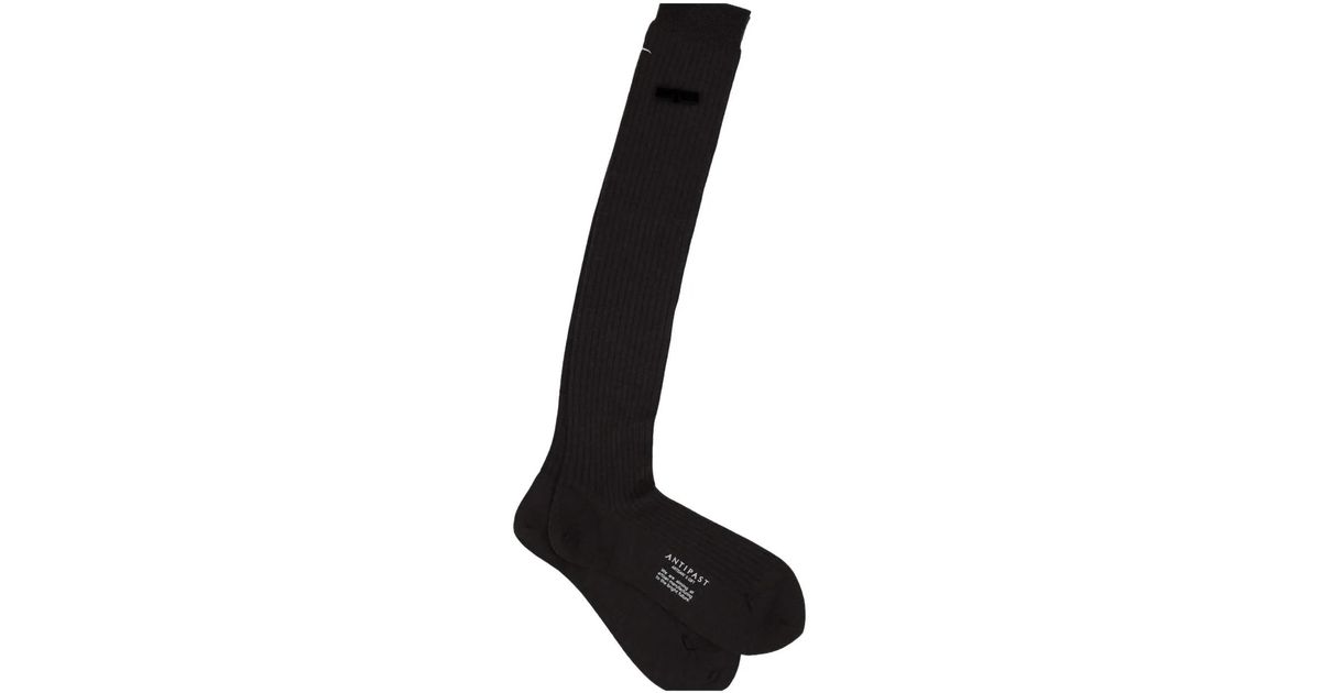 Antipast Knitted Long Socks in Black | Lyst UK