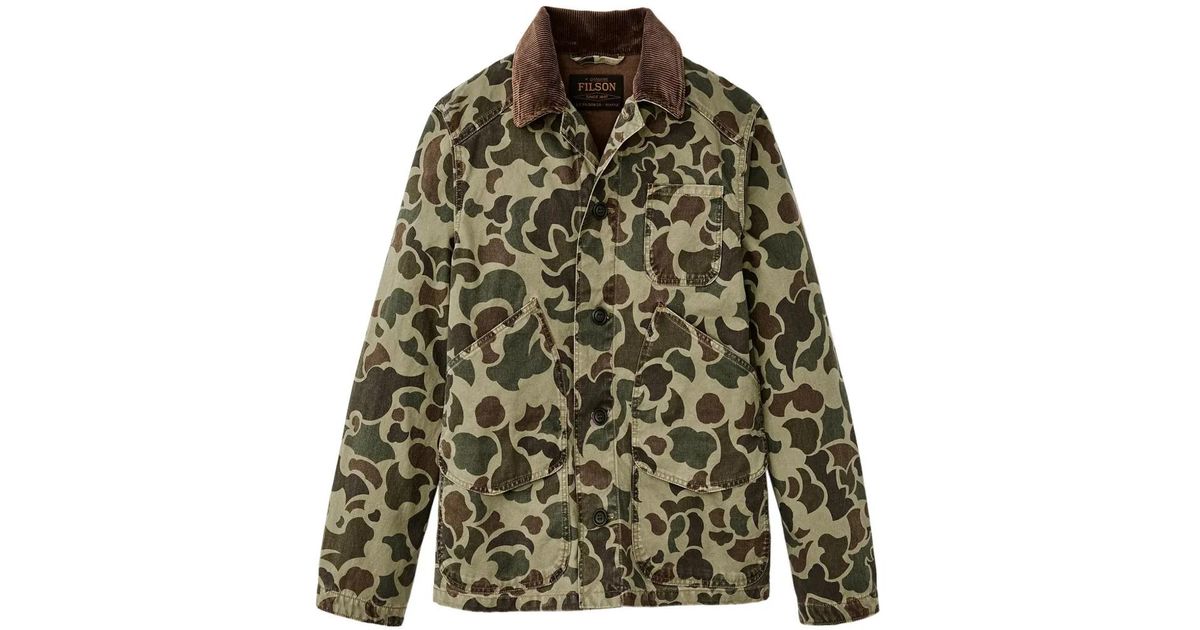Filson Camouflage-Print Shirt Jacket in Green for Men | Lyst