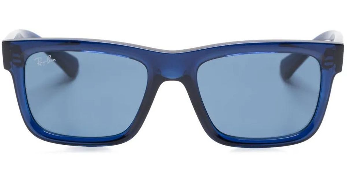 Ray-Ban Rectangle-Frame Sunglasses in Blue for Men | Lyst UK