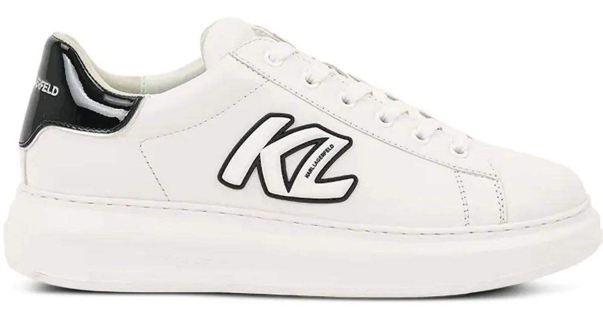 Karl Lagerfeld Logo-Patch Sneakers in White for Men | Lyst