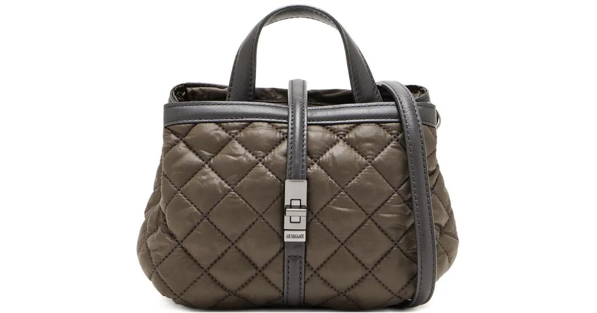 MZ Wallace Mini Astor Quilted Tote Bag in Black | Lyst