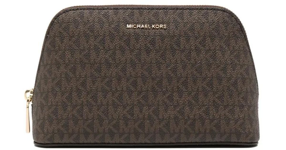 Michael Kors Signature-Logo Travel Pouch in Gray | Lyst