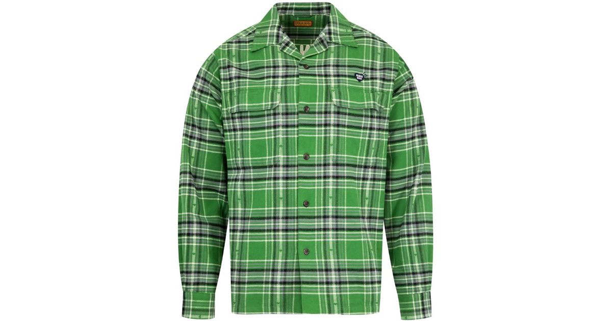 Human Made Check Shirt in Green for Men | Lyst