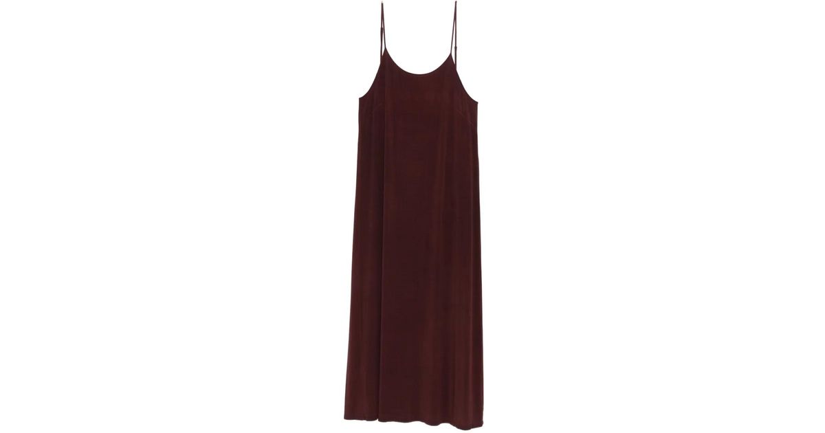 Uma Wang Spaghetti-Strap Slip Maxi Dress in Purple | Lyst