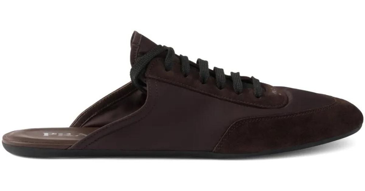 Prada Collapse Mules in Black | Lyst