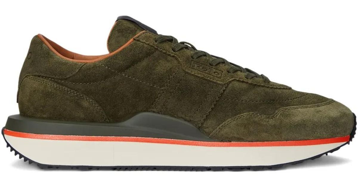 Polo Ralph Lauren Train 89 Suede Sneakers in Green for Men | Lyst
