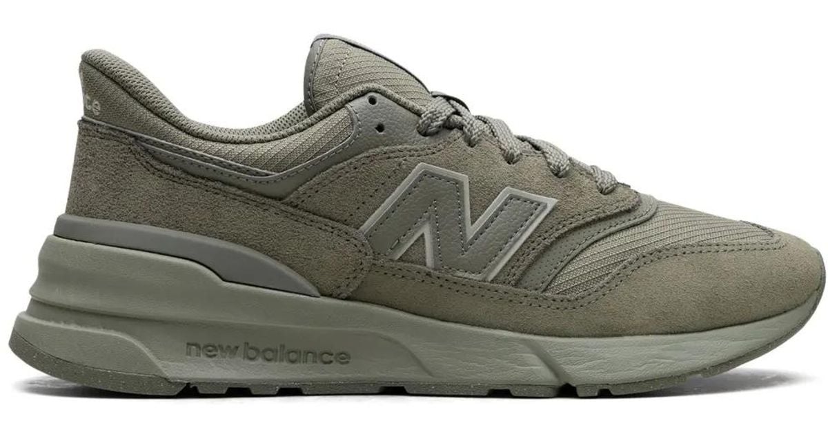 New Balance Suede Lace-Up Low-Top Sneakers in Green for Men | Lyst Canada