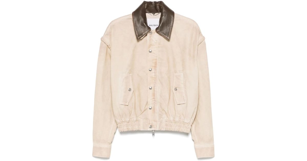 Halfboy Jet Set Bomber Jacket in Natural | Lyst