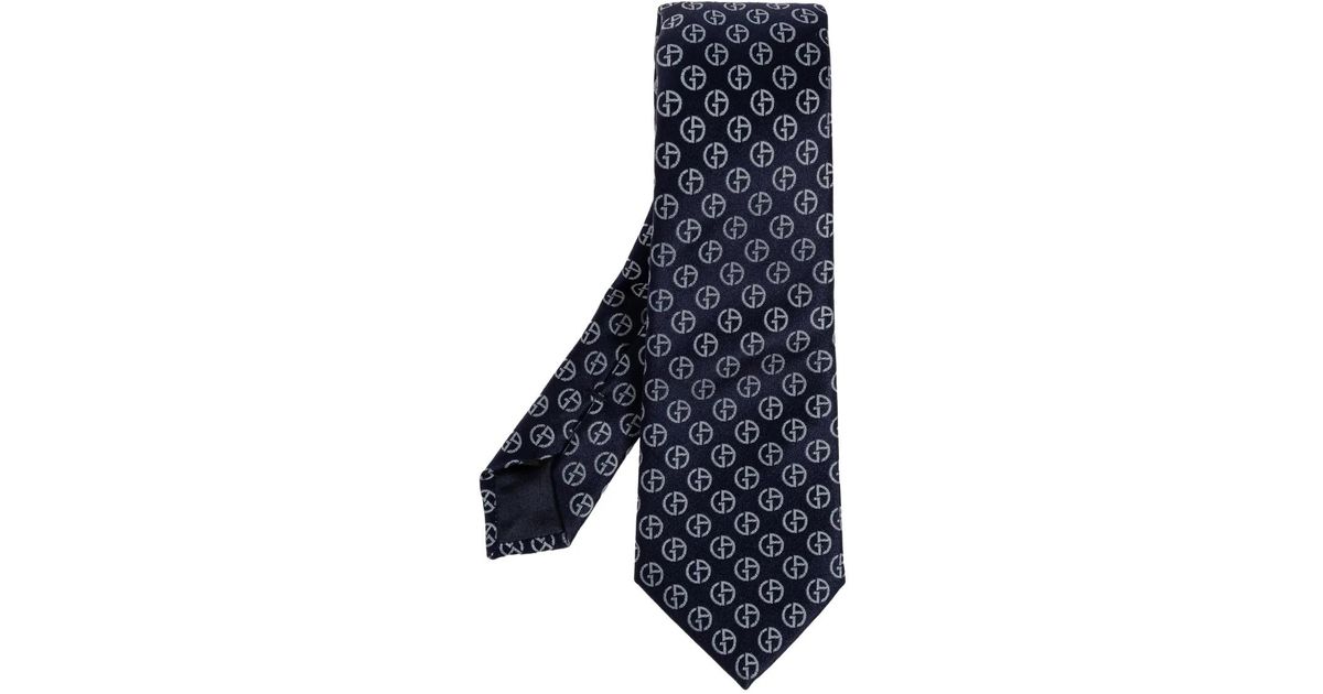 Giorgio Armani Pattern Silk Tie in Blue for Men | Lyst UK