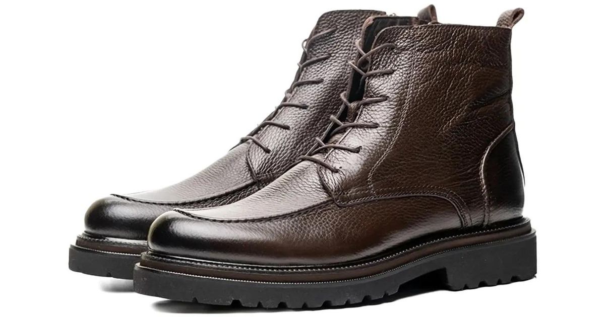 Poche Paris Lace-Up Ankle Boots in Black for Men | Lyst